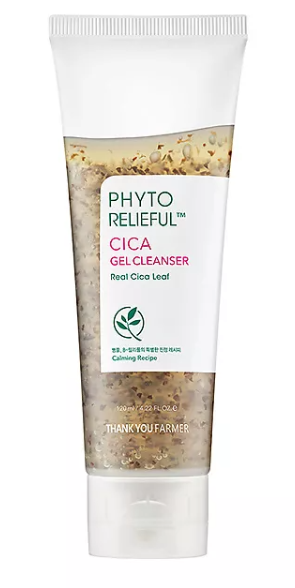 THANK YOU FARMER Гель для лица очищающий успокаивающий с центеллой азиатской Phyto Relieful Cica Gel Cleanser