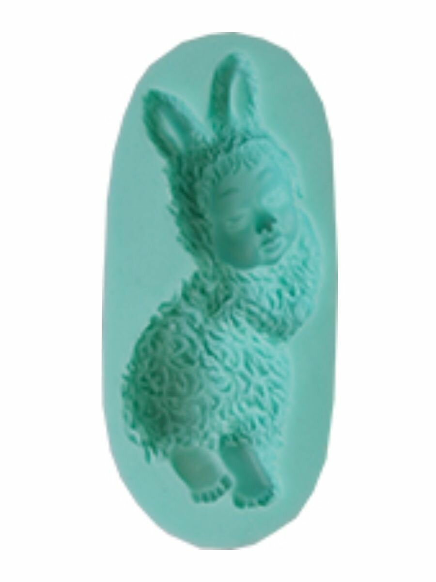 Молд для шоколада/мастики силиконовый Ребенок в костюме зайчонка 9х4,5 см. (Набор из 1 шт.)