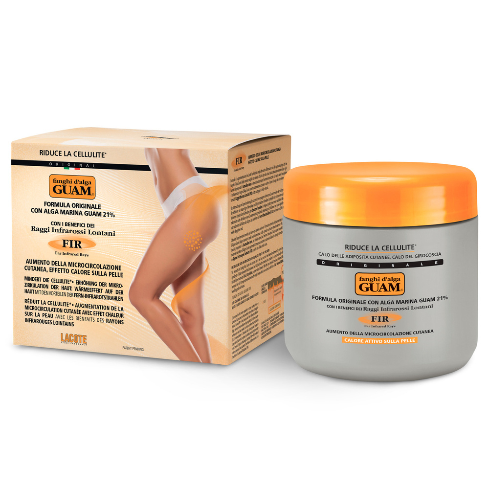 Маска Guam Tourmaline FIR Маска антицеллюлитная разогревающая с микрокристаллами Турмалина, Aumento Della Microcircolazione Cutanea, 1000 г