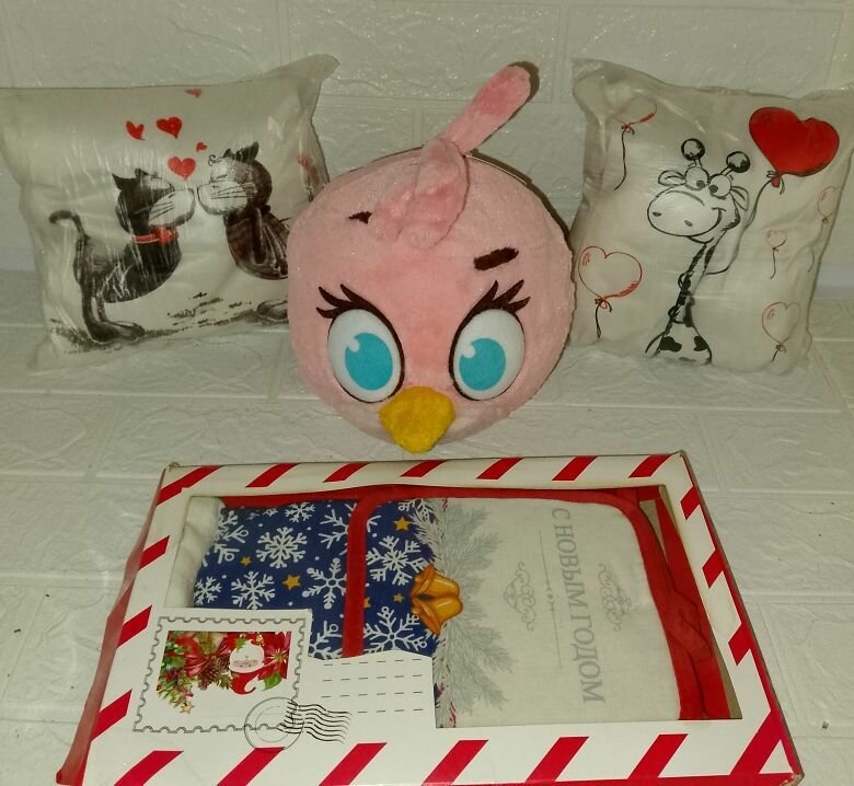 Новогодний Angry Birds stella / Мягкая игрушка энгри бёрдс стелла + 2 подарка