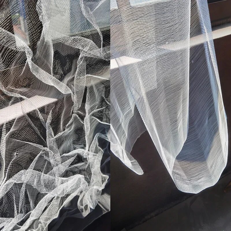 Металлическая сетчатая ткань для рукоделия white