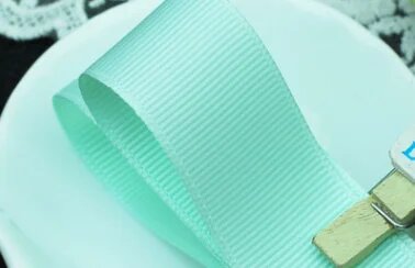 Лента репсовая полиэстер/хлопок 5 метров Бирюзовый, Light green, 6mm