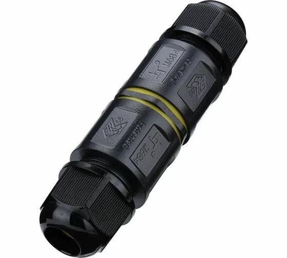 STEKKER Соединитель-коннектор 3-контактный ld545 с рычажной клеммой, с пружинным контактом, IP68, черный, 49233