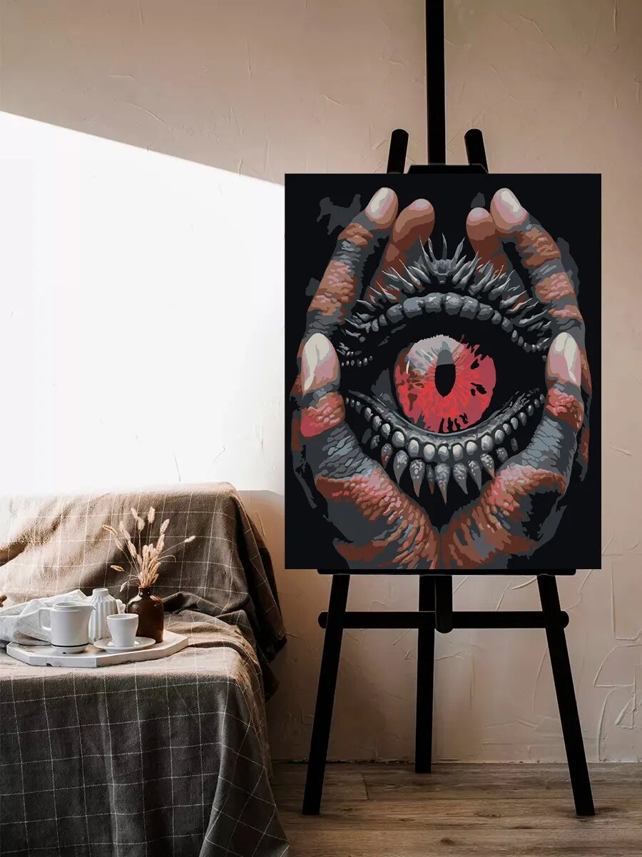 Картина по номерам Красный Глаз Дракона Дьявольские Руки