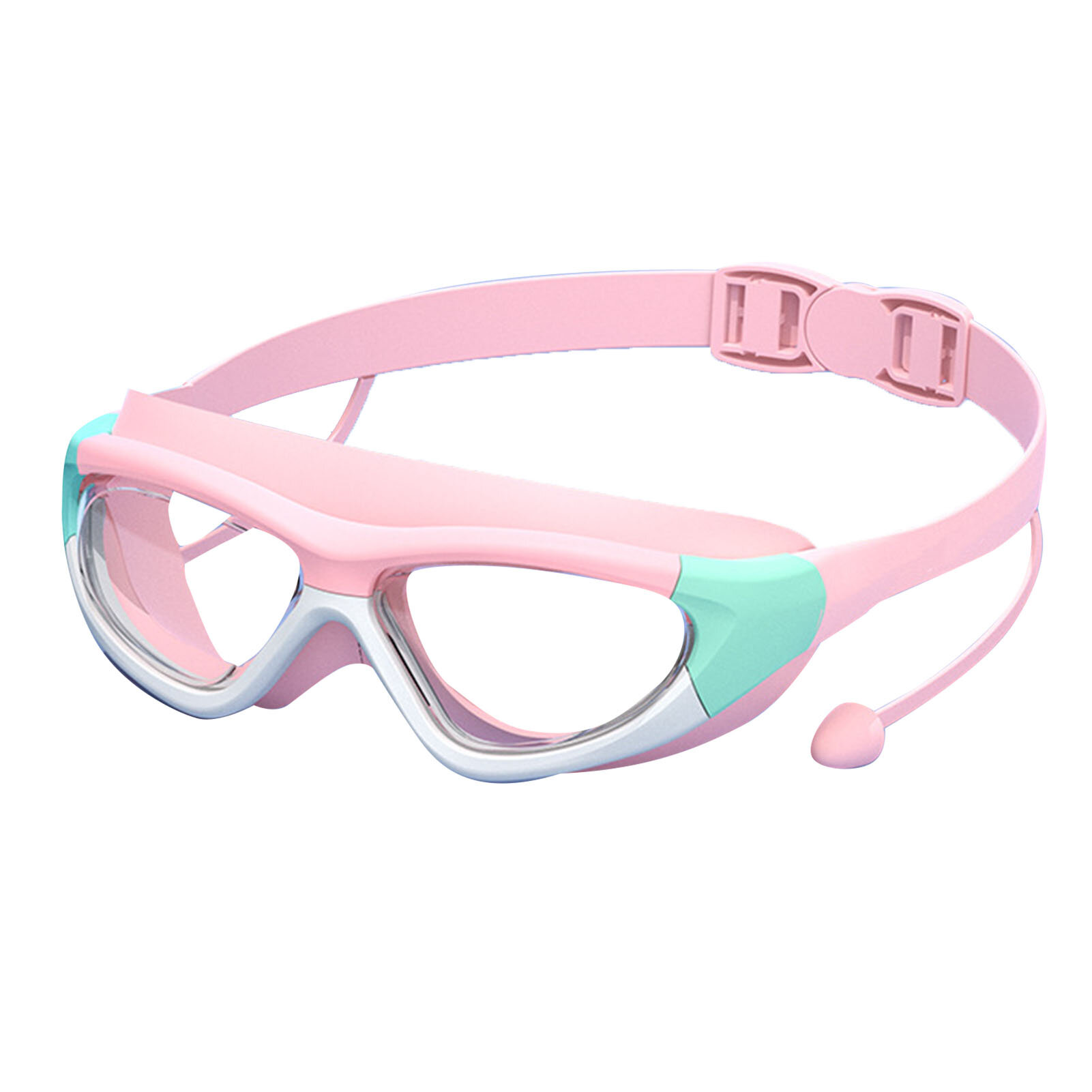 Kids Swim Goggles Fog Free Professional Waterproof Clear View Swimming Water Pool for Boys Girls Pink Red