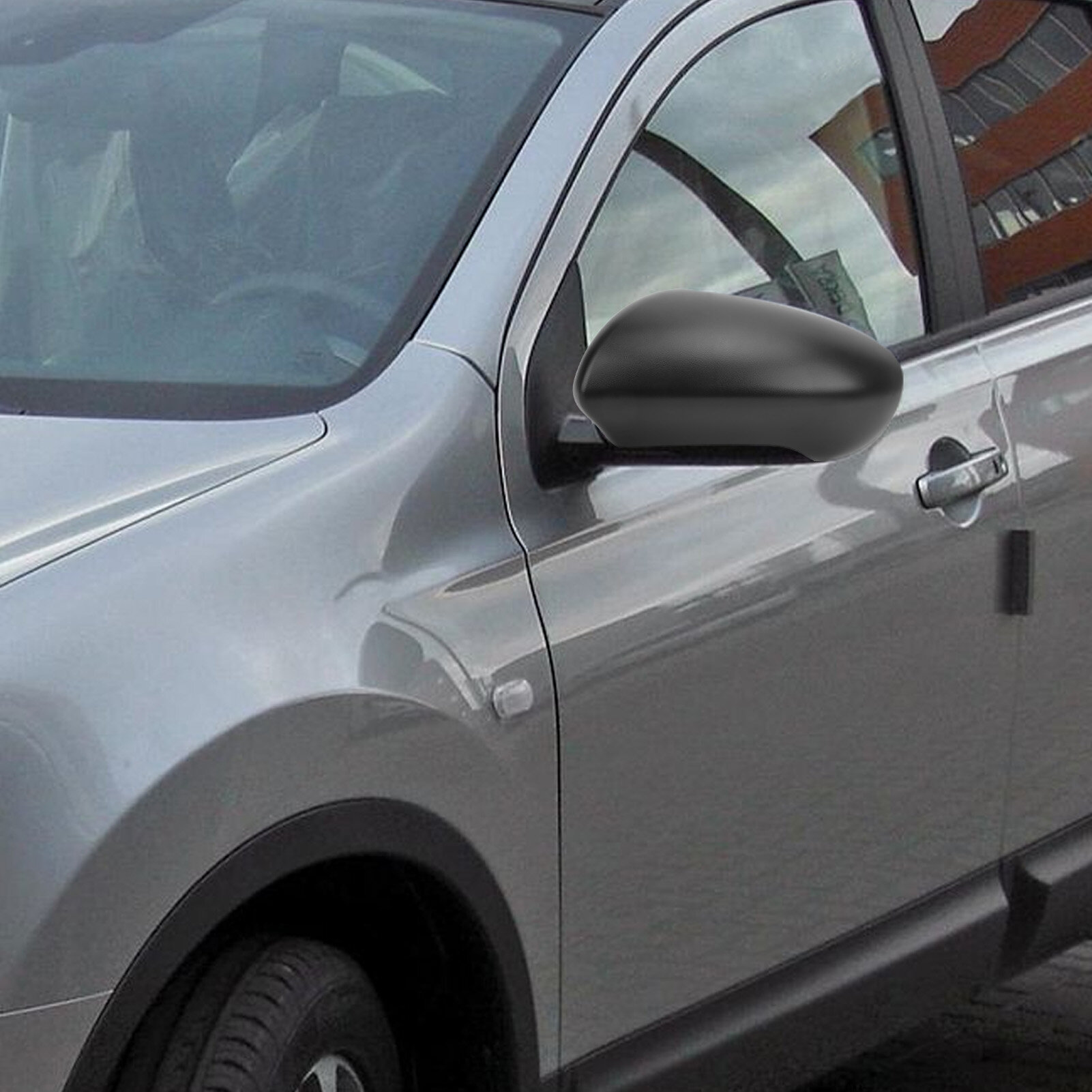 Крышка зеркала заднего вида на дверь, левая и правая сторона, ABS, черная крышка зеркала на дверном крыле, замена крышки для Nissan Qashqai J10 2007-2014, левая сторона