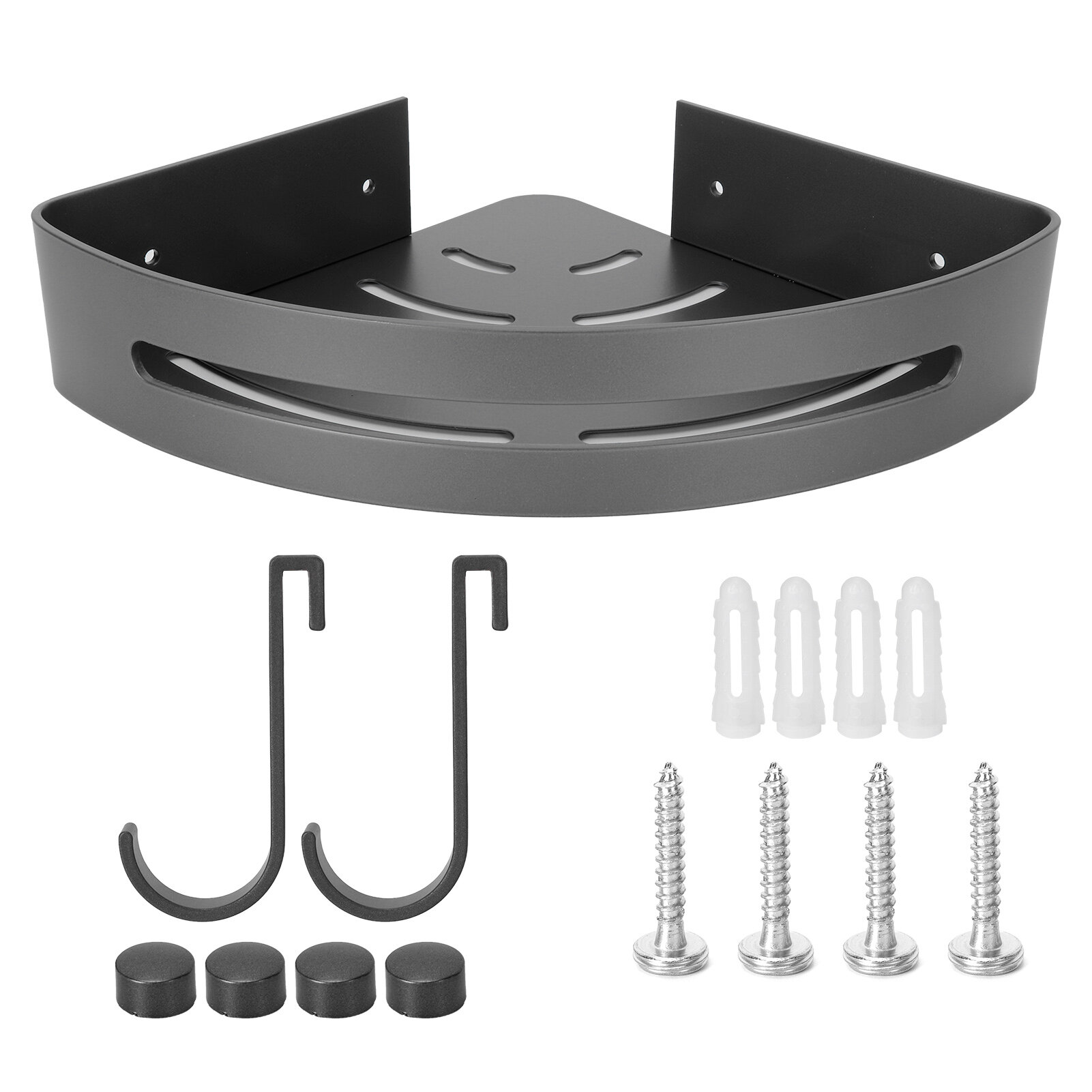 Серый угловой полка пространство алюминиевая треугольная стойка для хранения аксессуара для ванной комнаты