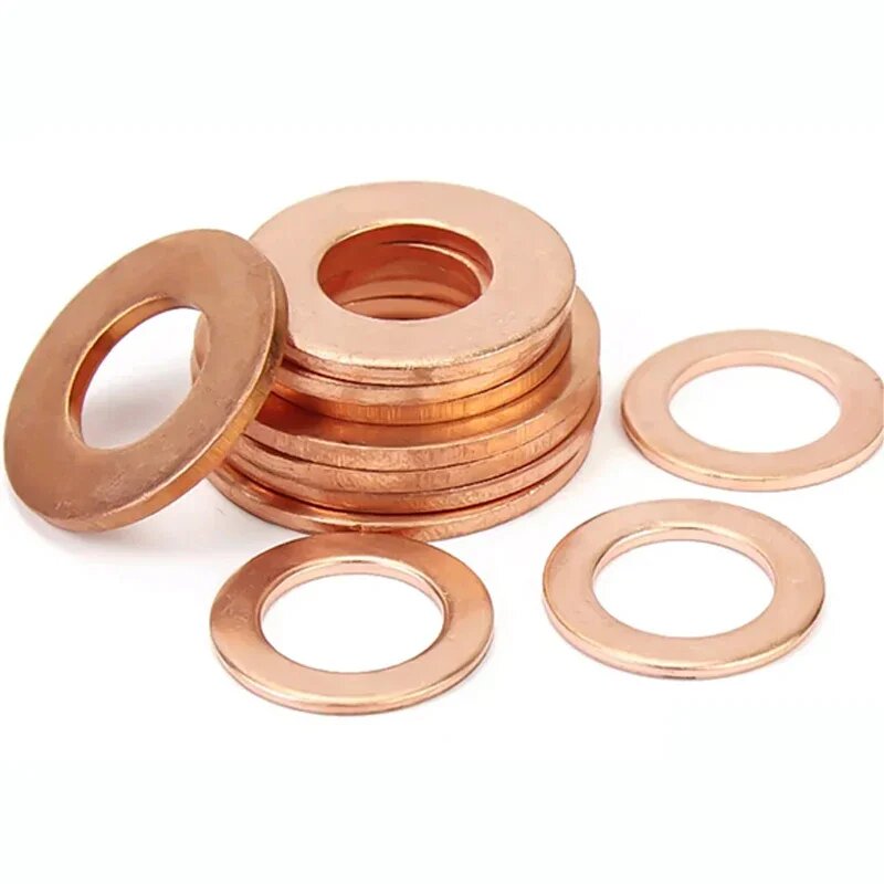 Медные шайбы M3 M4 M5 M6 M8 M10 M4x6x1.0-50Pcs