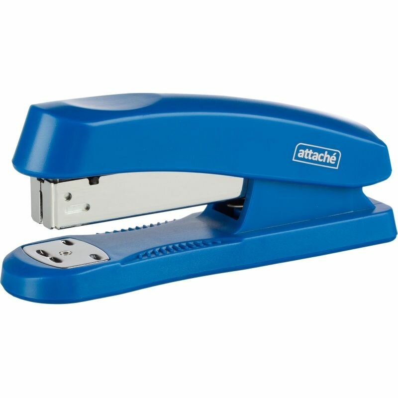 Степлер Attache Flash скобы № 24/6-26/6, до 25 листов, пластик, гладкие закладки 90 мм, синий