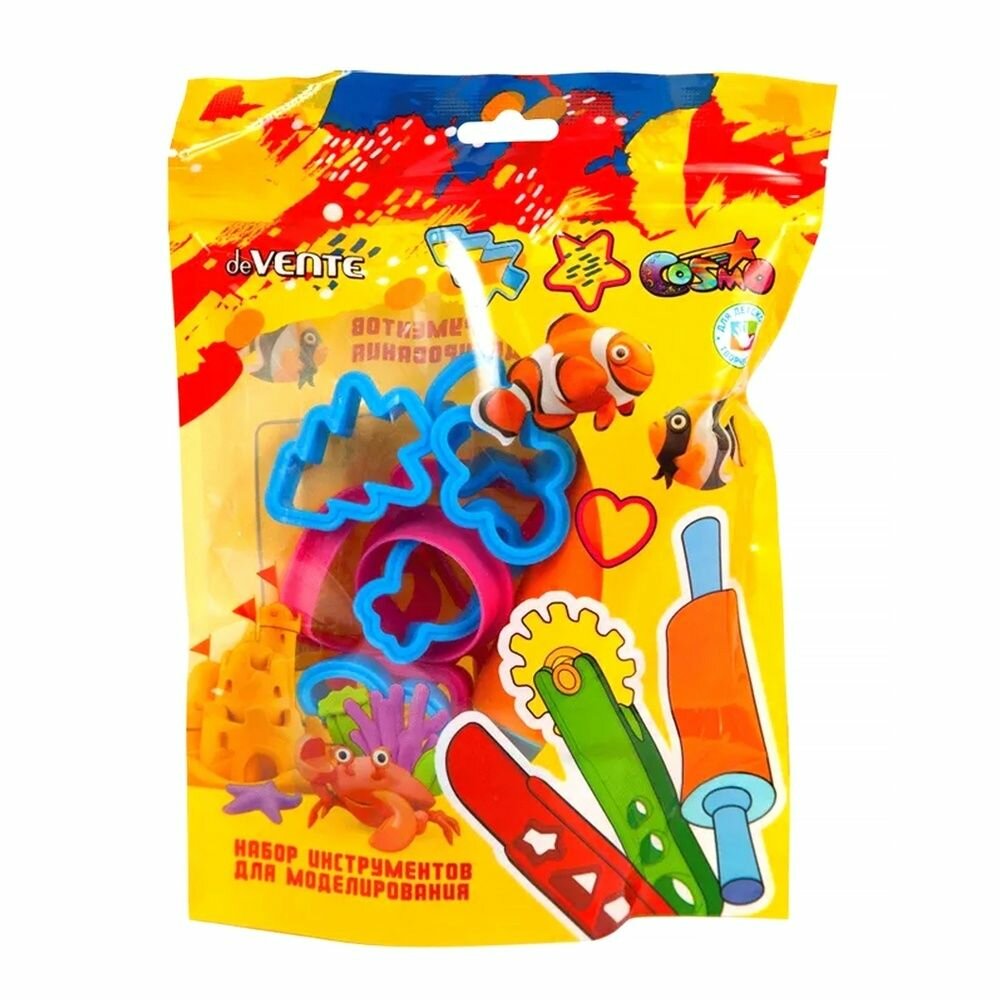 Набор для лепки deVENTE "Cosmo", пластик, скалка, формы, 11 предметов (8044201)