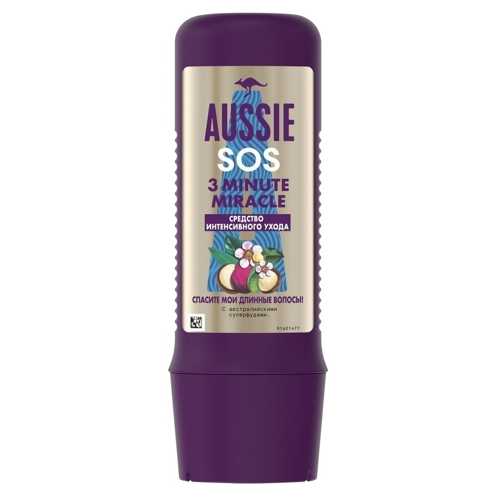 Бальзам-ополаскиватель Aussie SOS 3 Minute Miracle, Спасите мои длинные волосы, 225 мл