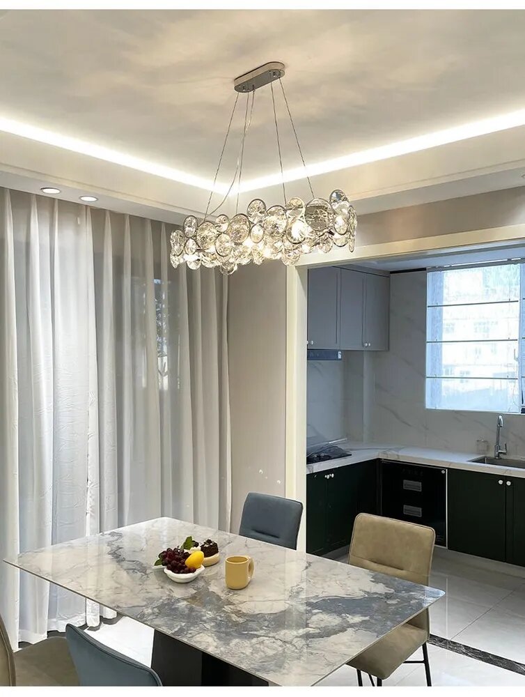 Современная гостиная-спальня Хрустальная стеклянная люстра