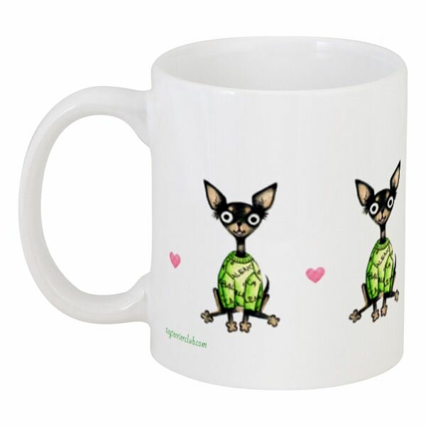 Кружка Тойтерьер в модном свитере #3603790