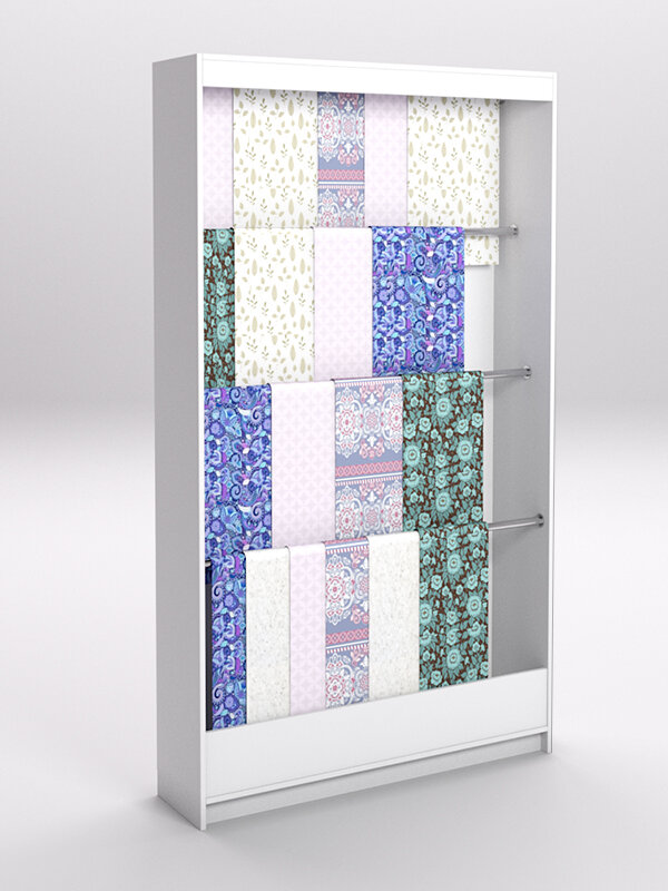 Стеллаж из ДСП для одежды, тканей и штор №2-1200, Белый. Производитель товара - компания Westcom.