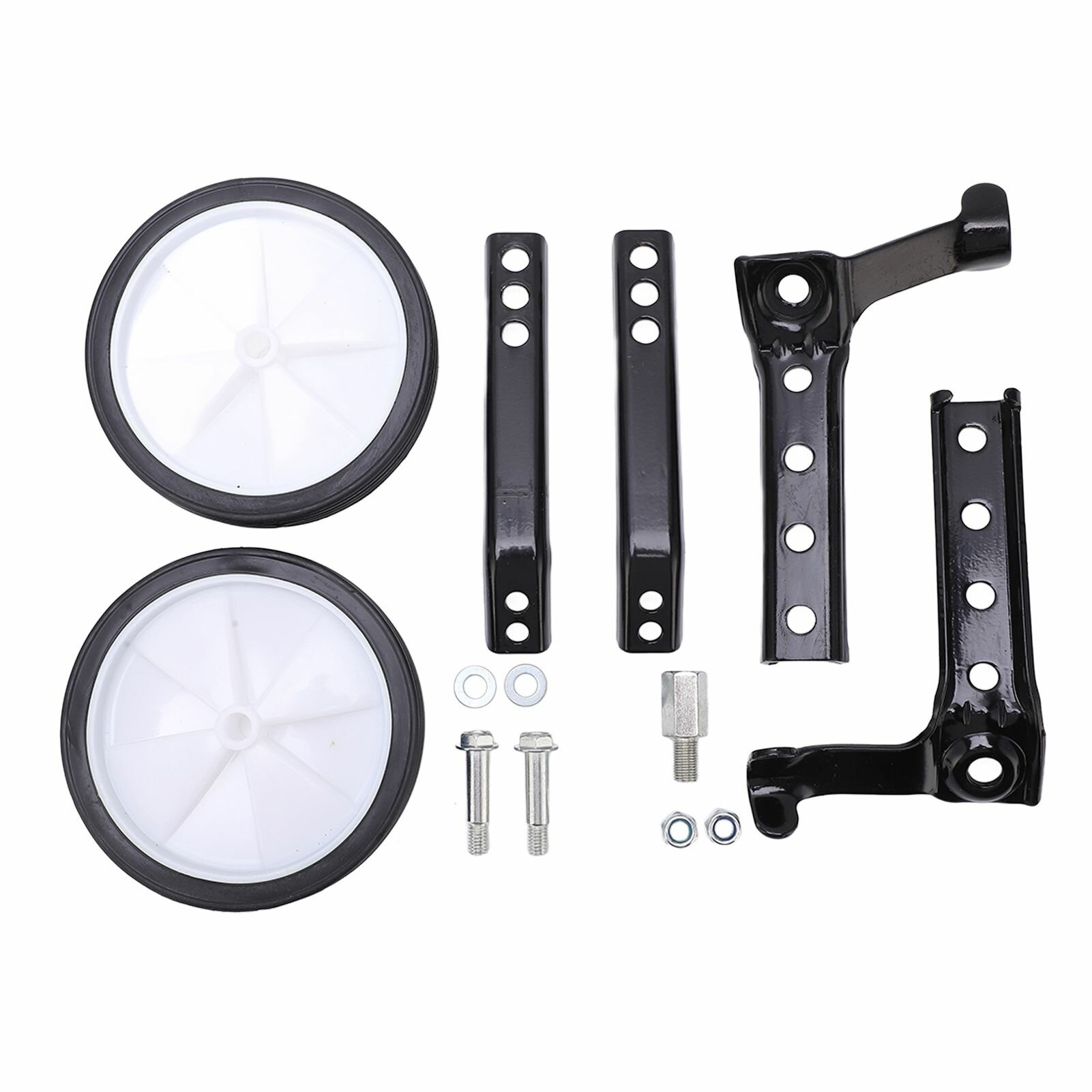 18-24-дюймовые регулируемые тренировочные колеса для детских велосипедов, стали и пластика, чернокожих, поддержки для детей, легко установить