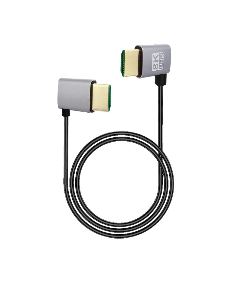 HDMI 2.1 кабель Right to Right, 0.5м, 8K 60Hz, 4K 120Hz — фото 1