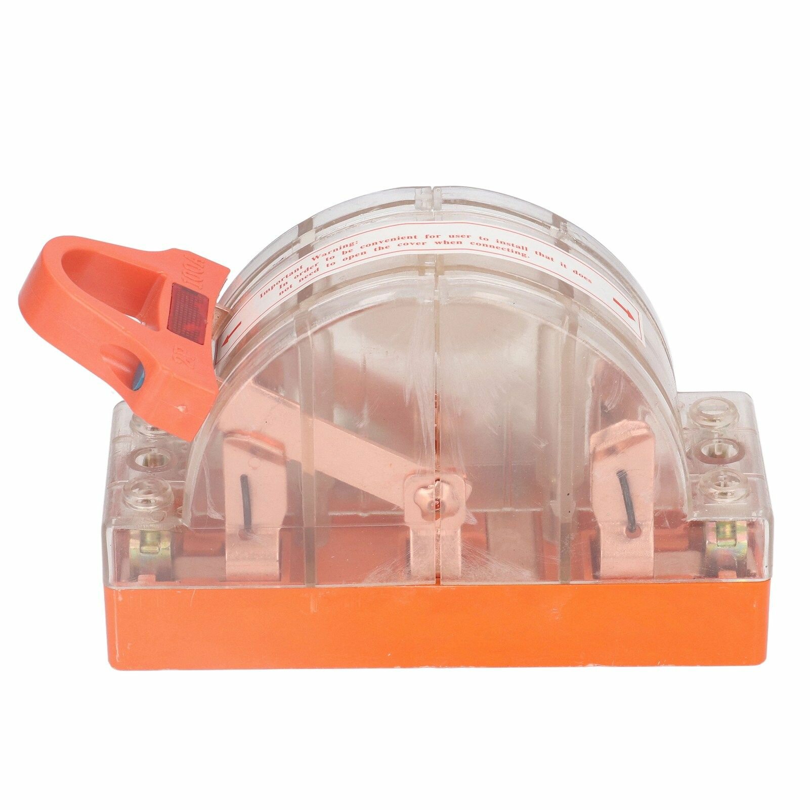 Двухполюсный ножевой переключатель, прозрачный корпус, 2P, 100A, безопасный ножевой переключатель со светодиодным индикатором для выключателей мощности генератора