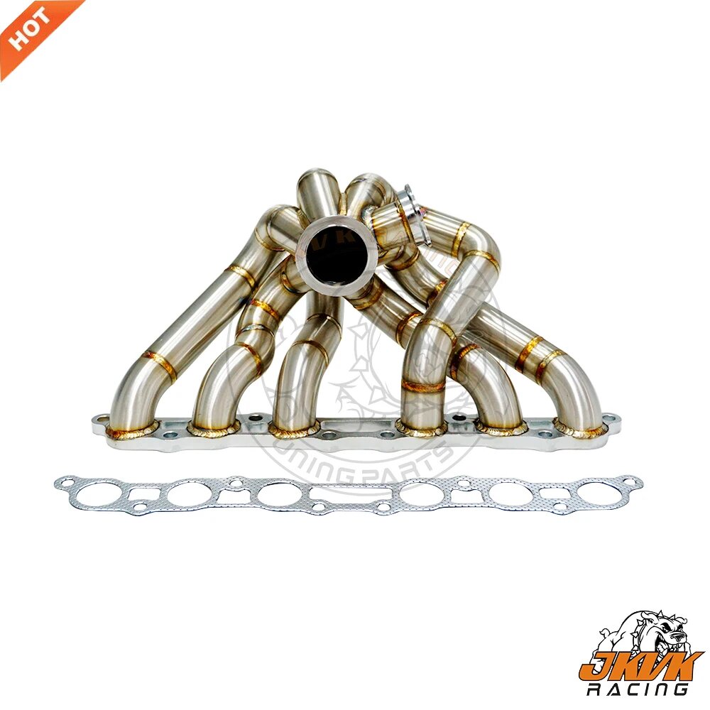 JKVK RACING 3,0-дюймовый фланец V-диапазона SS304, паровая труба 3 мм, турбоколлектор равной длины для yo ta Supra MK4 Lexus GS300 2JZGE