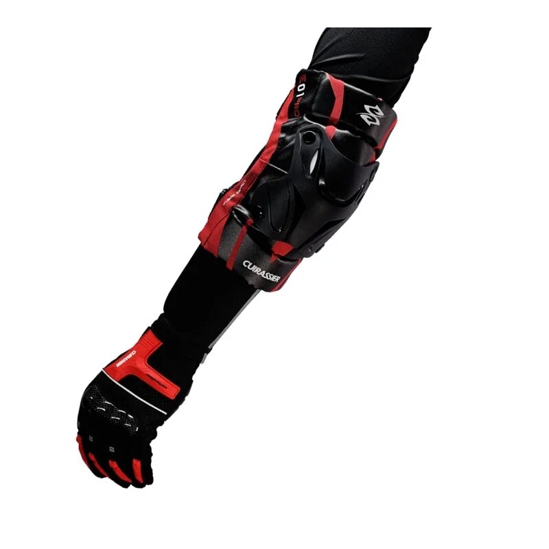 Защита локтя для мотоцикла, защитное снаряжение для горного велосипеда, наколенник для мотокросса, защита лыжного наколенника для катания на роликовых коньках, езды на горных велосипедах, Красный