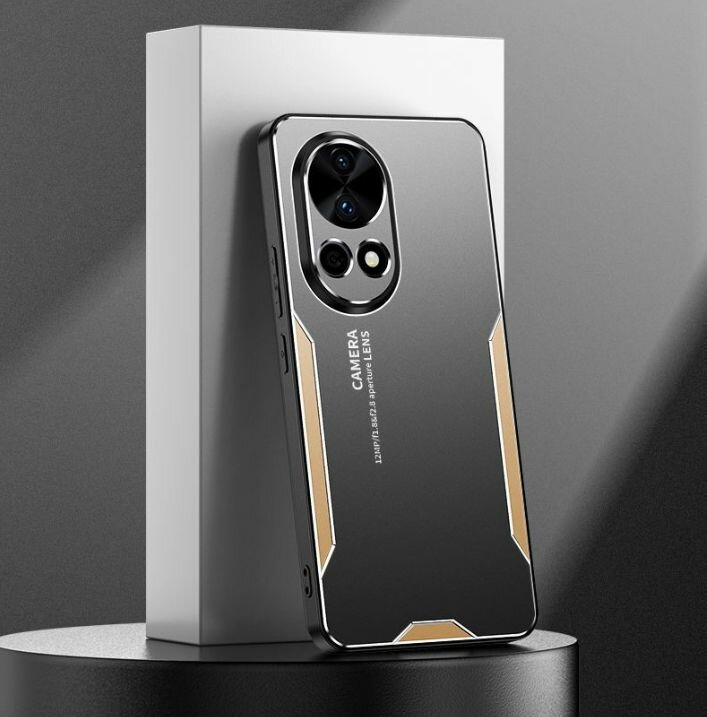 Подходит для Huawei Nova 13 / Nova 12(Хуавей нова 13 / нова 12), защитная крышка из алюминия, металлическая защитная оболочка + защитное стекло в подарок