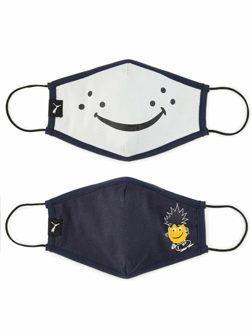 Маска Puma Fruits Face Mask (Set of 2) Дети 5417601 XS серый черный для детей
