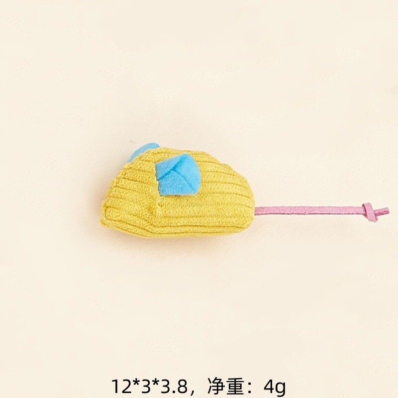 Набор игрушек для кошек: реалистичная плюшевая мышь с перьями, устойчивая к царапинам и укусам, игрушка для самостоятельного развлечения питомца