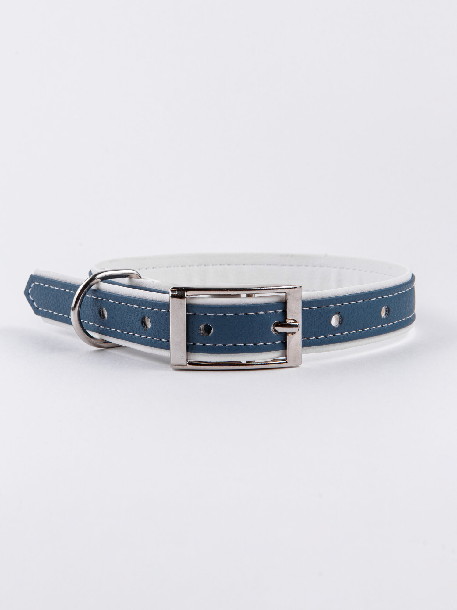 Ошейник для мелких пород собак Аркон Pastel синий 1,2 см, на обхват 19-27 см