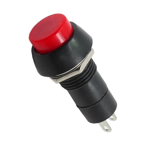 Выключатель-кнопка Rexant OFF-(ON), без фиксации 250В 1А 2с, красная {36-3040} (1 шт)