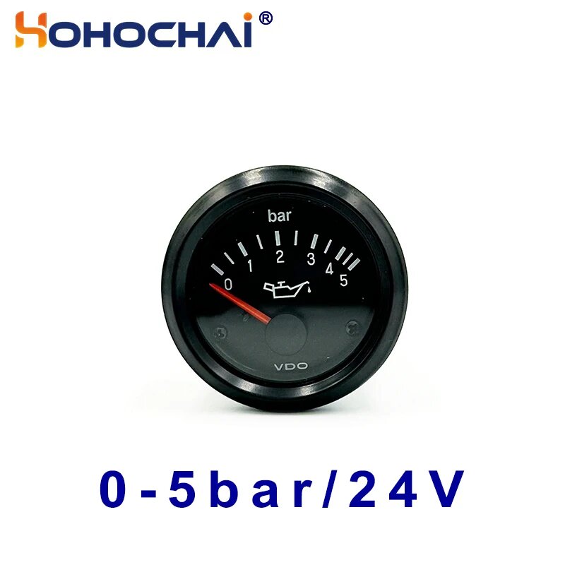 0-25 бар, 5 бар, 0-10 бар, VDO, манометр масла, дизельный генератор, детали, автомобиль, экскаваторы, инженерные аксессуары для транспортных средств 12 В/24 В 0-5bar 24V