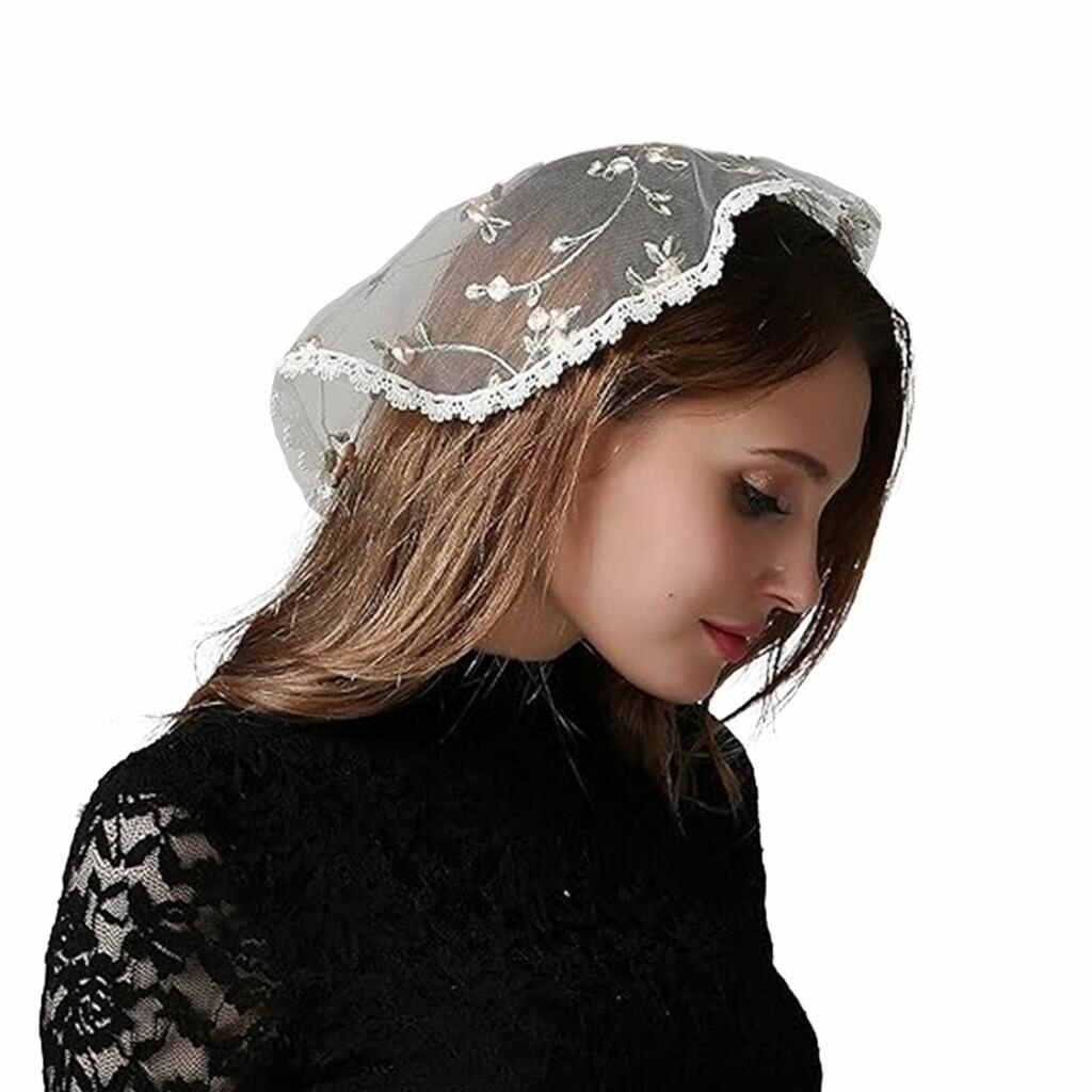 Кружевная мантилья для церкви, Белый