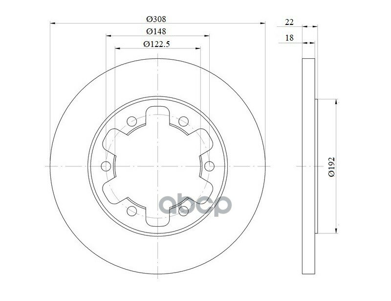 Диск тормозной задн. FORD Transit 2013-> S&K арт. SKBD1569