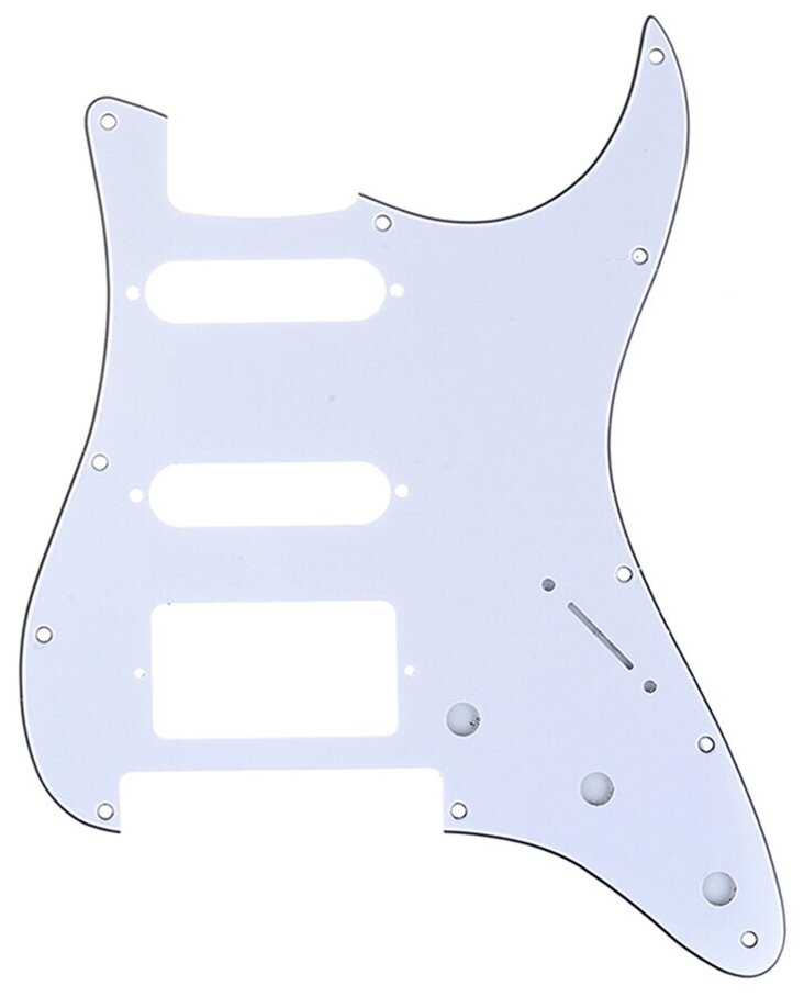 Панель HSS для Fender Stratocaster US/Mexico с floyd rose, Musiclily MX1380WH, белая, трехслойная