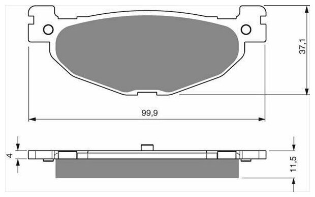 Колодки тормозные GOLDfren 268 S3 кросс TRW MCB768, SBS 812, EBC FA408, Ferodo FDB 2200