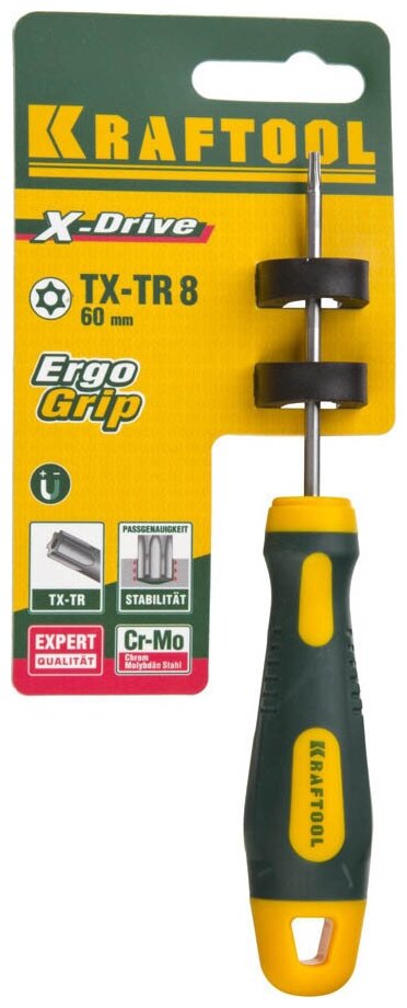 KRAFTOOL TORX HOLE 8х60 мм, отвертка слесарная 250077-8-060
