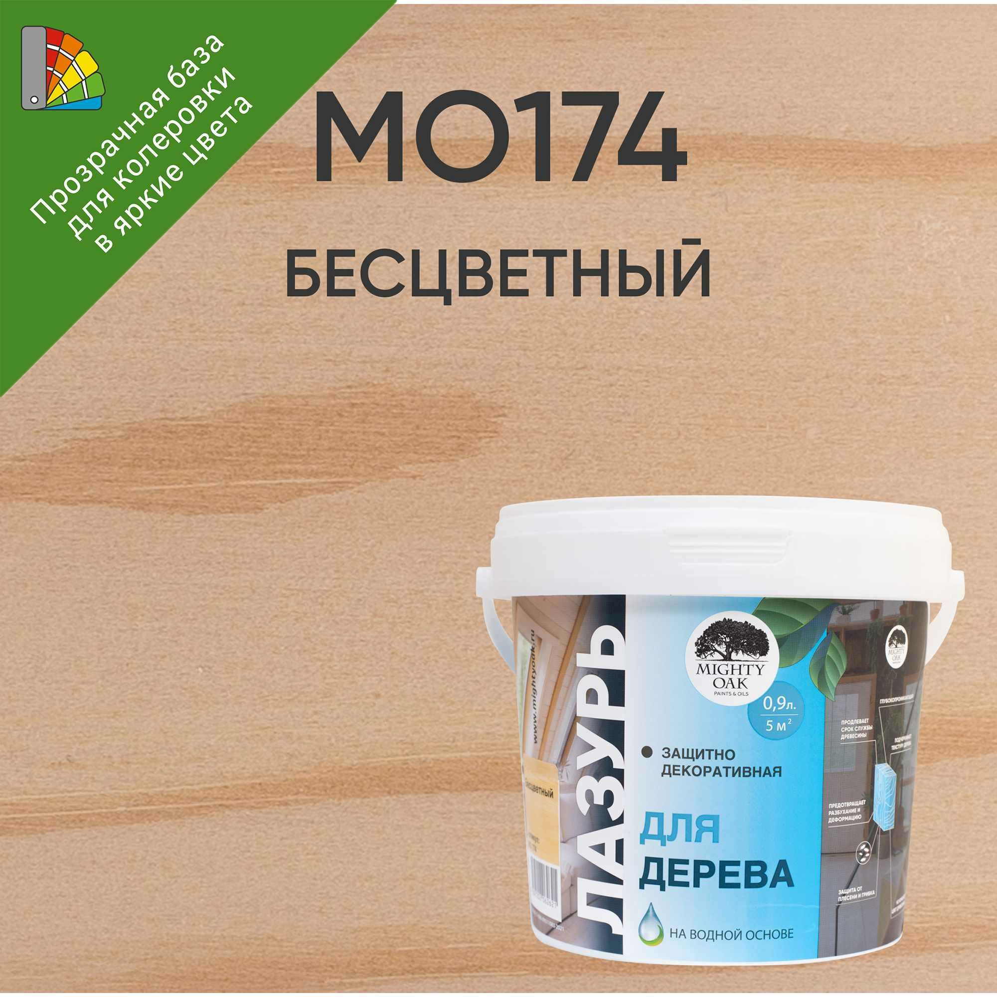 Лазурь для дерева Mighty Oak бесцветная 0.9 л