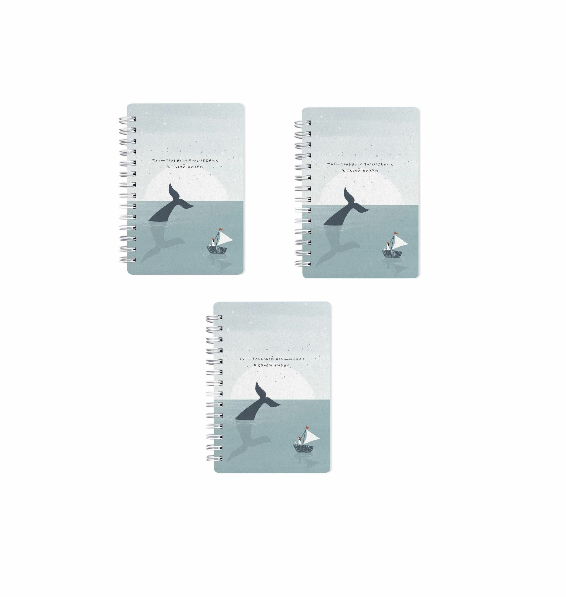 Be Smart Блокнот, Soul Море, 120л, клетка, спираль, 102х142 мм, 3 уп