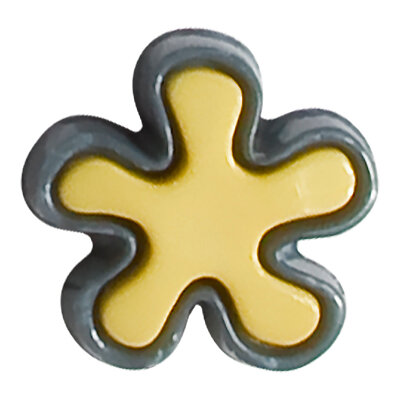 Пуговица "Gamma" AY 9900 28 " ( 18 мм) №504/195 желтый/серый