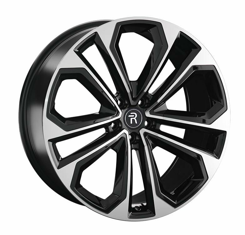 Колесный диск Replay B335 21x9.5" PCD5x112 ET37 D66,6 черный глянцевый с полированными лучами