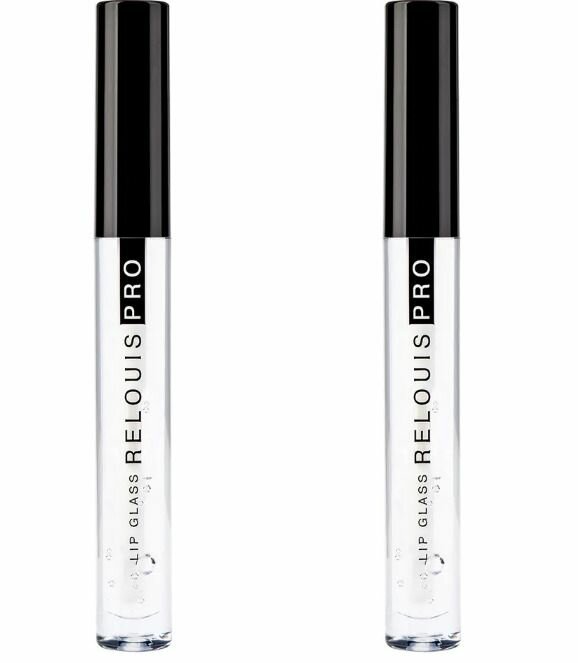 Relouis Блеск для губ, тон 00 Lip Glass, с эффектом жидкого стекла, 2 шт.