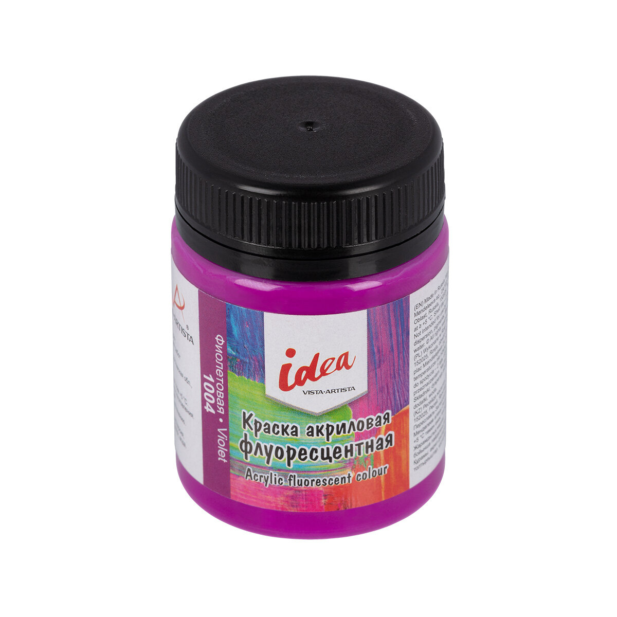 Краска акриловая "VISTA-ARTISTA" idea для декора флуоресцентная IFA-50 50 мл 1004 Фиолетовая (Violet)