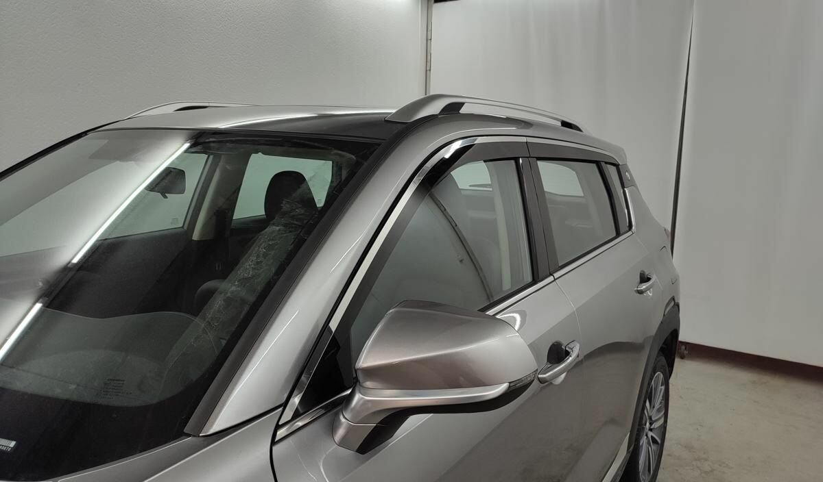 Changan CS35 Plus 2018-2022 - 2D Дефлекторы окон с хром полосой, (6 шт)