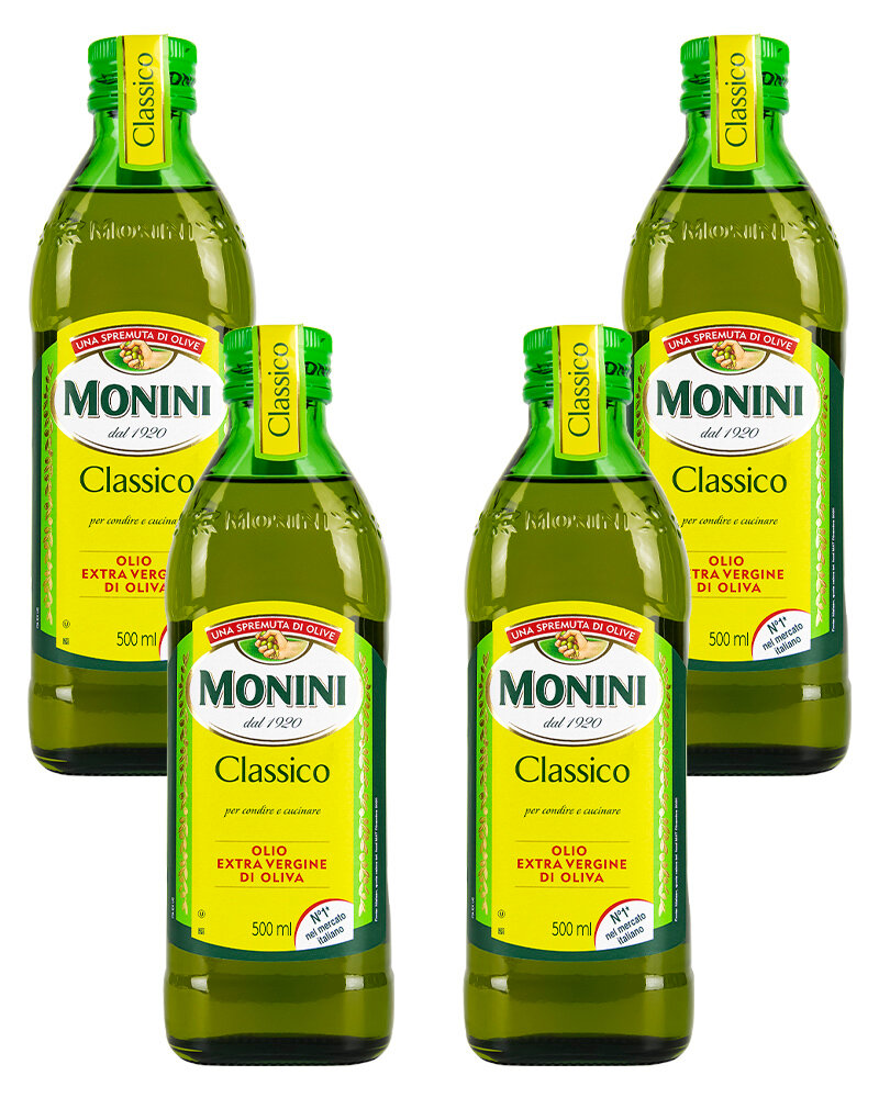 Оливковое Масло Monini Экстра Вирджин Классико 0.5 л, - 4 шт