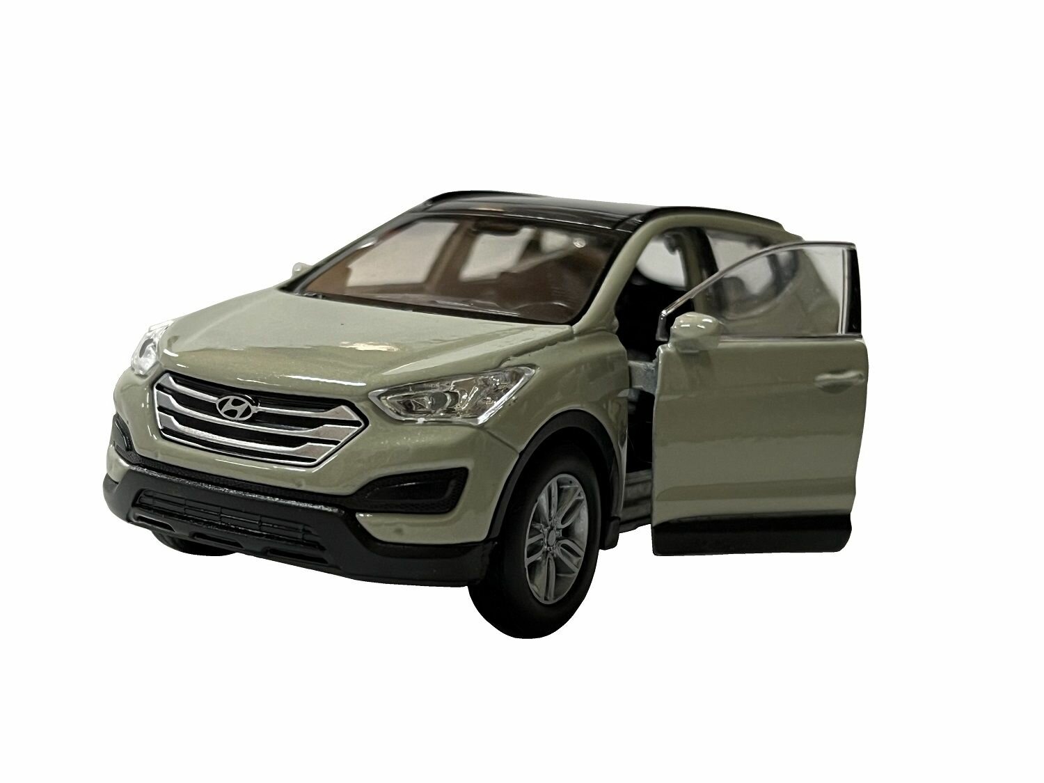 Модель машины 1:38 Hyundai Santa Fe бежевый 43677 Welly металл