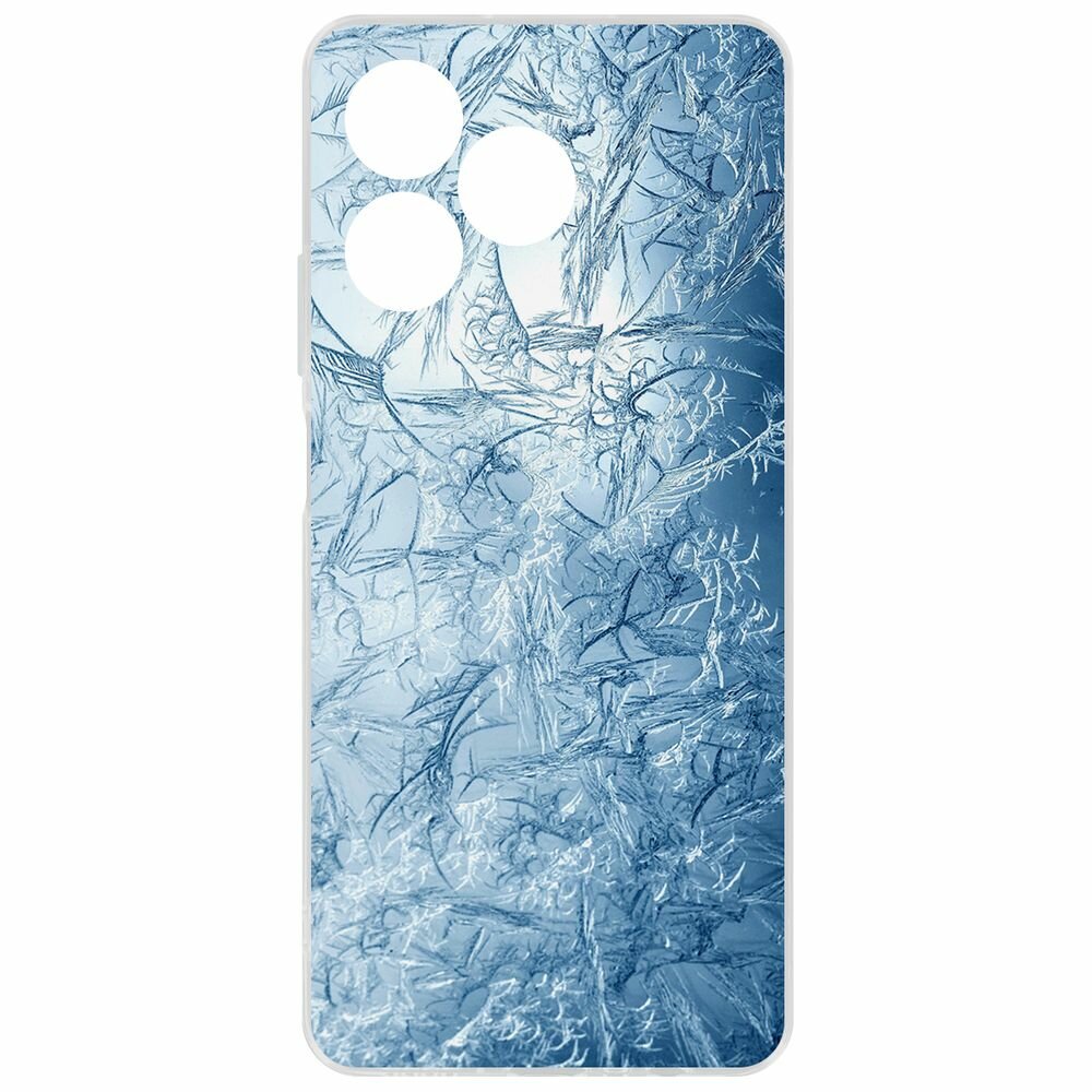 Чехол-накладка Krutoff Clear Case Лед для Realme Note 50, с рисунком, термопластичный полиуретан (TPU)
