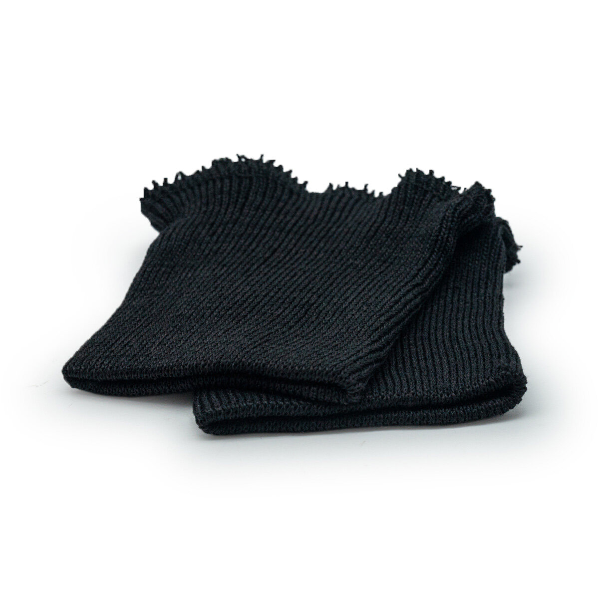 Манжет тонкий для спецодежды (70% хлопок, 30% полиэстер), 14 кл, 1*1, 7,5*9,5 см (004 черный), 10 пар