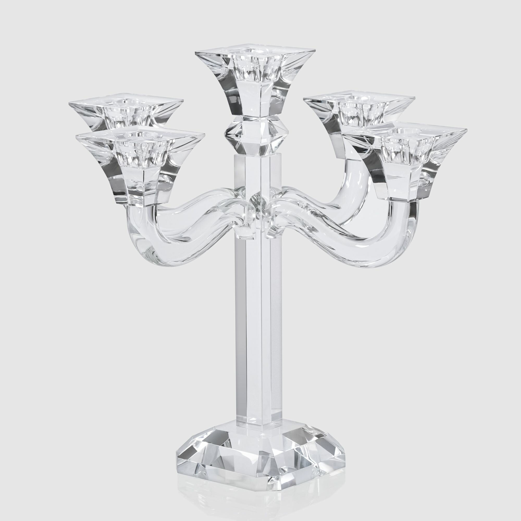 Подсвечник Crocus хрустальный для 5 свечей, 30,5х30,5х31 см