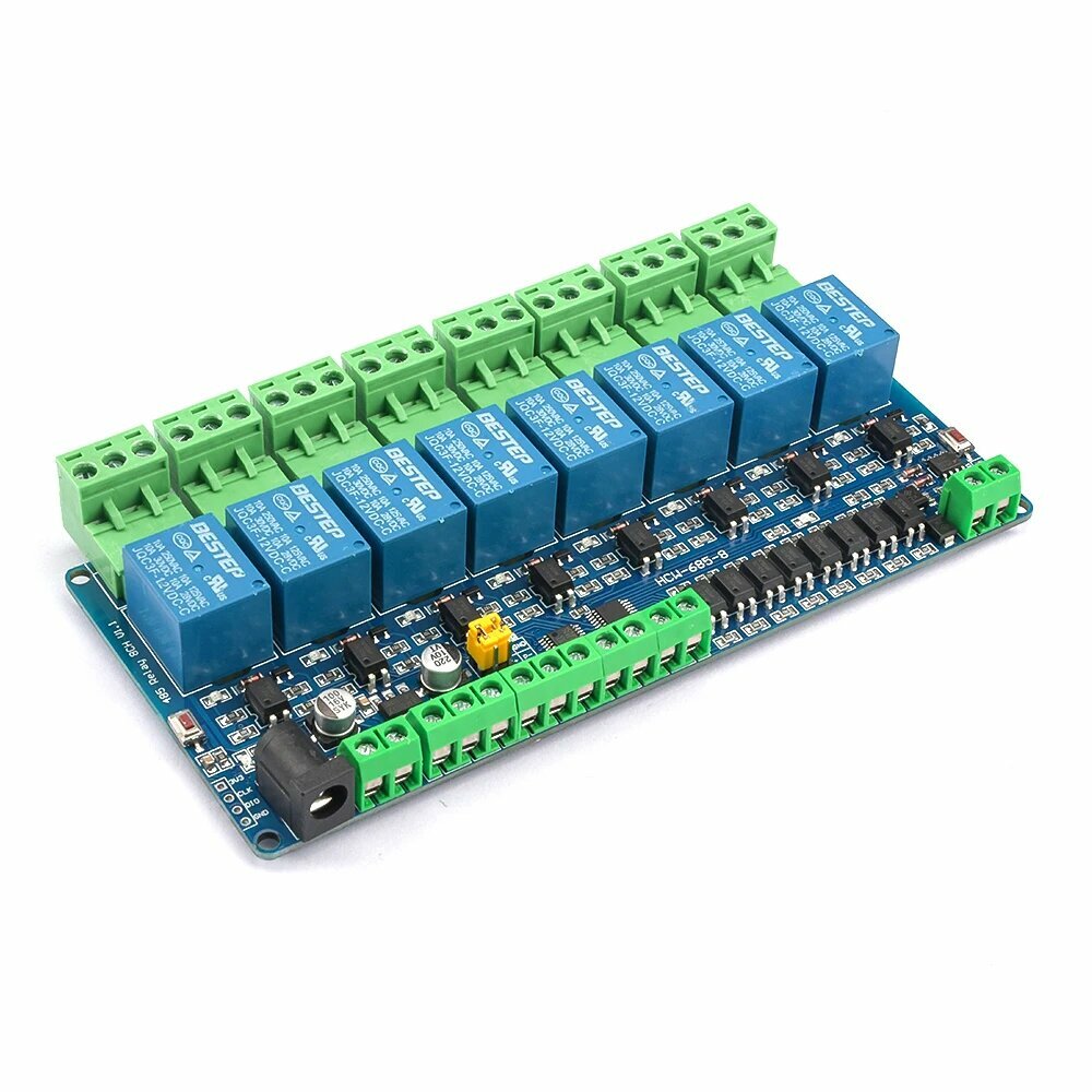 8-канальный релейный модуль diymore Modbus RTU RS485 TTL