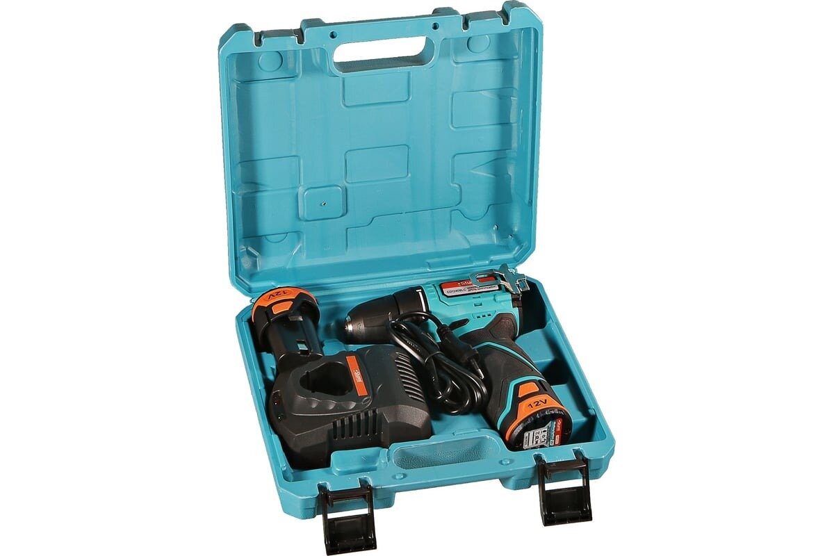 Дрель-шуруповерт аккумуляторная Sturm! CD-1240BLC бесщеточная 12В 1BatterySystem 12V, АКБ 2х2Ач, 40Нм, пист. рук, кейс