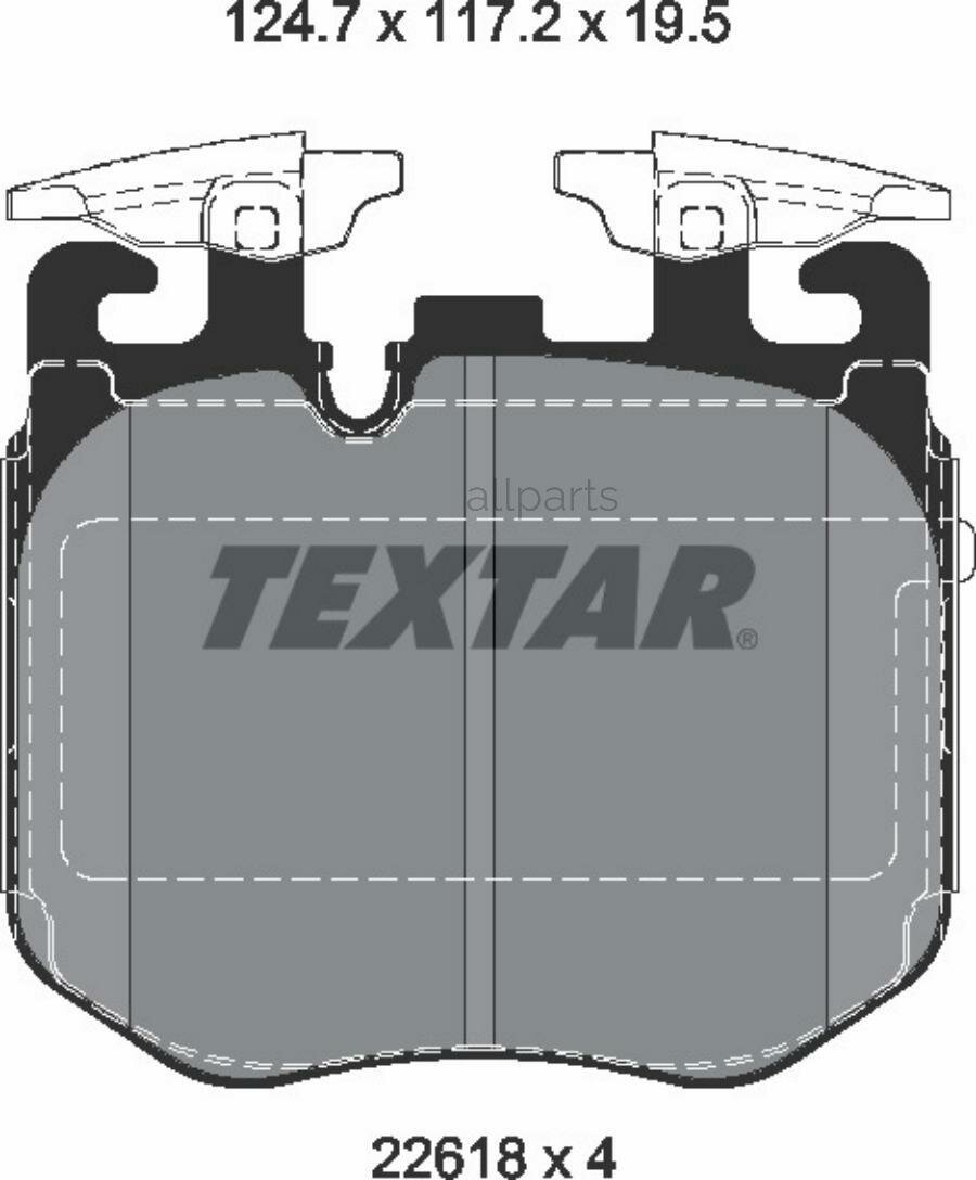 TEXTAR 2261801 Колодки передние BMW 3(G20)/5(G30)/7(G11/G12)/X3 III/X4/X5 IV/X7 TEXTAR 2261801