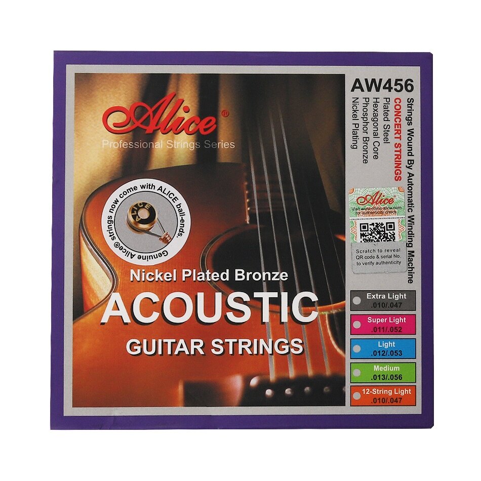 Струны для акустической гитары Alice AW456-L 12-53